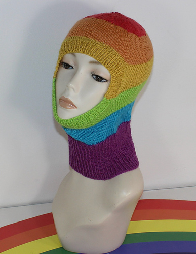 Ravelry: Rainbow 4Ply Balaclava Circular pattern by Christine Grant