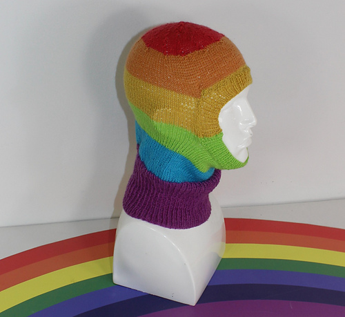 Ravelry: Rainbow 4Ply Balaclava Circular pattern by Christine Grant