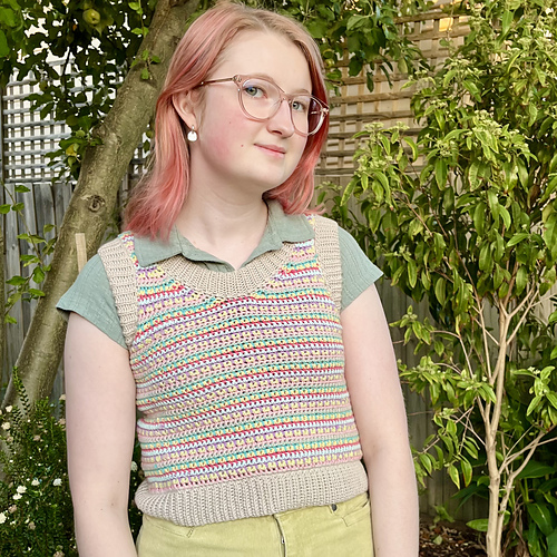 Ravelry: Ultimate Stash Bust Vest pattern by Hunter Scanlan