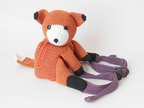 Ravelry: Koala and fox backpacks pattern by Maria Isabel