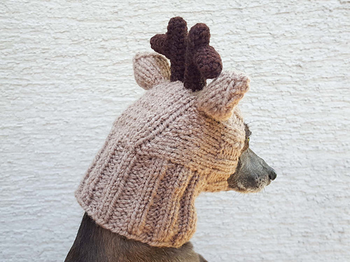 Ravelry: Reindeer Dog Hat pattern by Majda Smolnikar