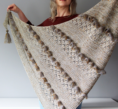 Ravelry: Ruffle Snuggle Shawl pattern by Lisa Hannes