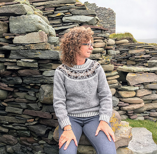 Ravelry: Shetland Tree and Star Yoke Pullover pattern by Marci Richardson