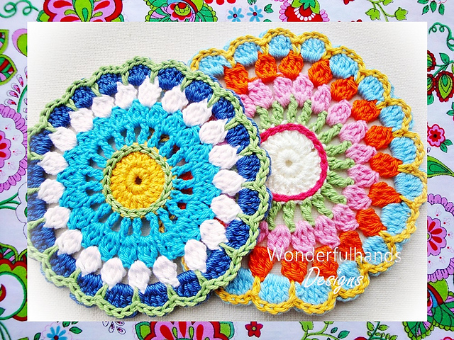 Ravelry: Colorful Circle Flower pattern by Maria Manuel