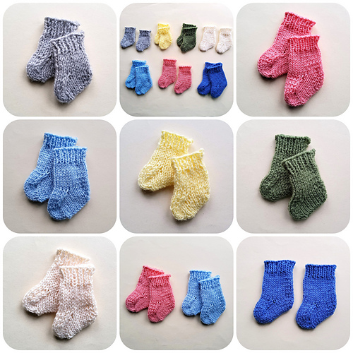 Ravelry: Plain and Simple Baby Socks pattern by marianna mel