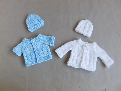 Ravelry: 10" Baby Jacket & Hat pattern by marianna mel