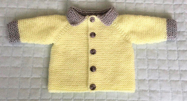 Ravelry: Garter Stitch Babbity Baby Jacket with a Collar pattern by ...