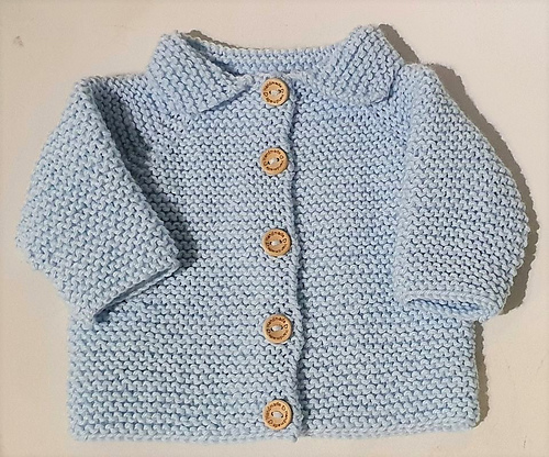 Ravelry: Garter Stitch Babbity Baby Jacket with a Collar pattern by ...