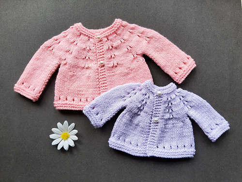 Ravelry: Carla Premature Baby Cardigan pattern by marianna mel