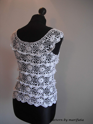 Ravelry: ruffle blouse pattern by Marina Zvirgzdina