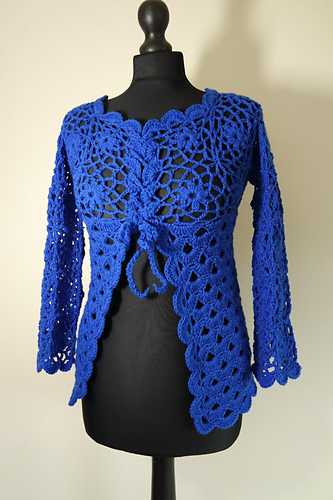 Ravelry: flower jacket pattern by marifu6a