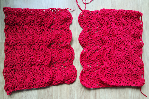 Ravelry: easy red shell bolero pattern by Marina Zvirgzdina