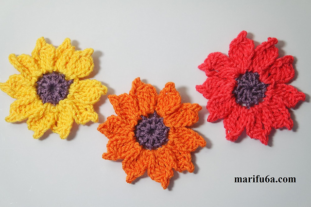 Ravelry: simple sunflower flower pattern by marifu6a