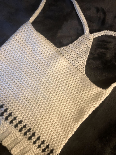 Ravelry: The Black Birch Crop top RECIPE pattern by Panda Land Crafts