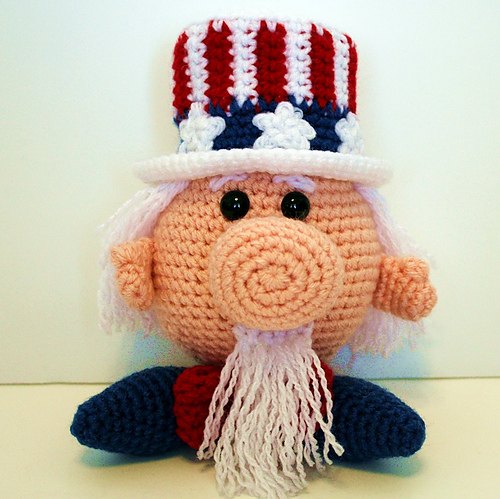 Ravelry: Uncle Sam Noggin Pal Amigurumi pattern by Mary Smith