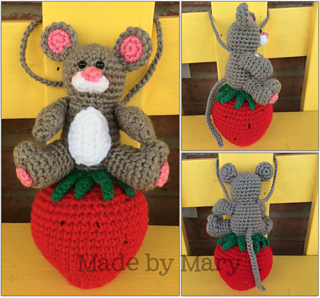 Ravelry: Wall Hanging - Mouse on a Strawberry pattern by Mary Smith