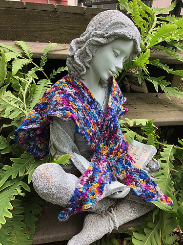 Ravelry: Lacy Crescent Scarf pattern by Aunt Zany