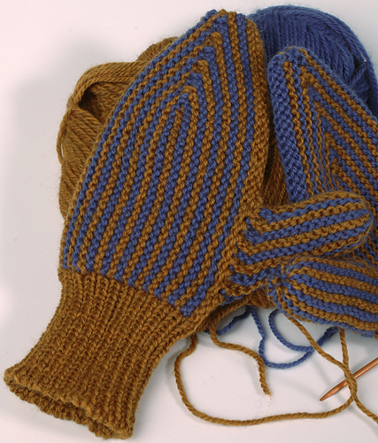 Ravelry: Mostly Sideways Mittens pattern by Lara Neel
