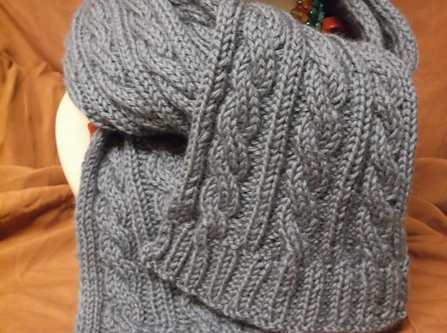 Ravelry: Basic Cabled Scarf pattern by Valerie Schellenger