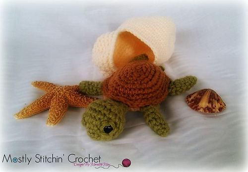Ravelry: Baby Sea Turtle with shells pattern by Mostly Stitchin ...