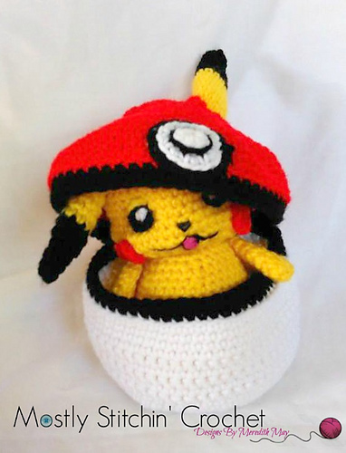 Ravelry: Peek-A-Boo Pikachu pattern by Mostly Stitchin' Crochet Designs ...