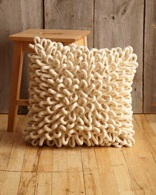 Ravelry: Felted Little Loops Pillow pattern by Lion Brand Yarn
