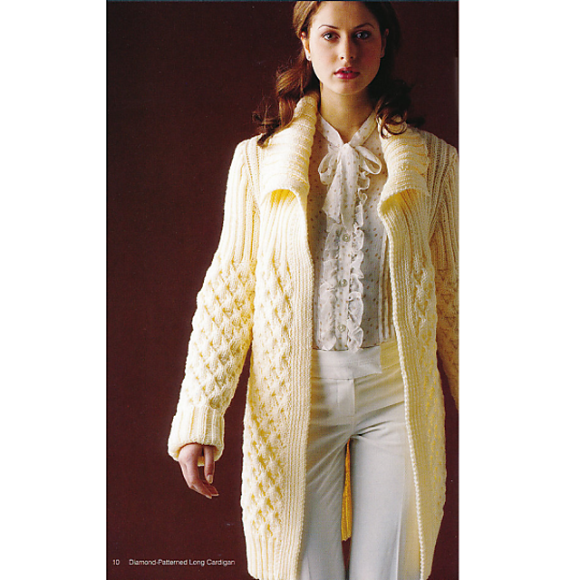 Ravelry: Diamond-Patterned Long Cardigan pattern by Patons