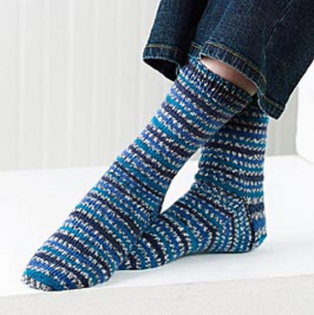 Ravelry: Magic Stripe Basic Socks pattern by Lion Brand Yarn
