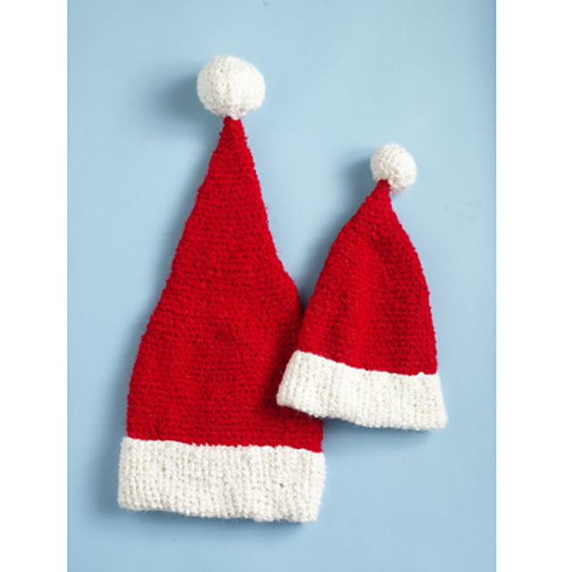 Ravelry: Santa Hat #90144AD pattern by Lion Brand Yarn
