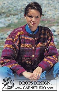 Ravelry: 40-12 jacket with pattern borders pattern by DROPS design