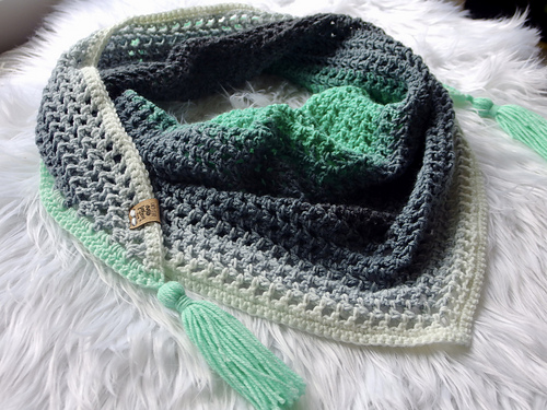Ravelry: Open Windows Triangle Scarf pattern by Twisted Arrow Designs