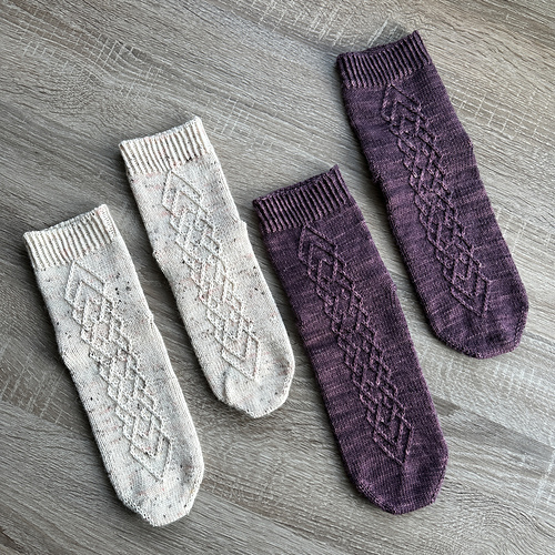 Ravelry: Prismatic Reflection Socks pattern by Michele Frazzetta