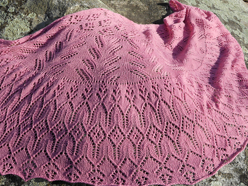 Ravelry: Raspberry Cream Pi Shawl pattern by Melody Hadley