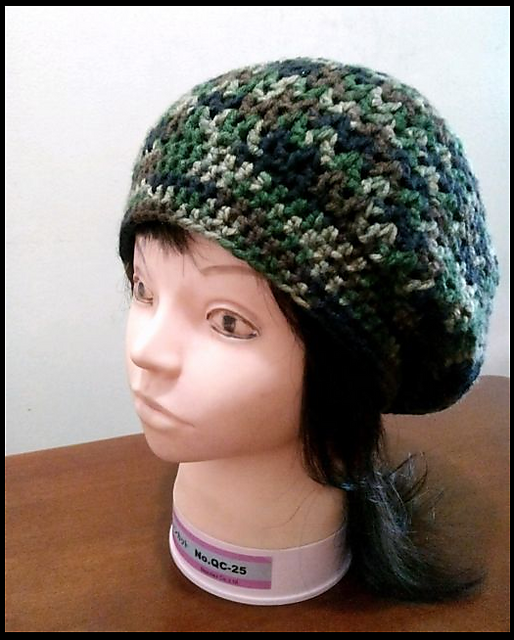 Ravelry: Camo Slouch Hat pattern by Lanie Pilar