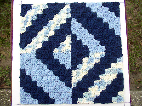 Ravelry: Diagonal Box Stitch Square 6x6 pattern by Donna Mason-Svara