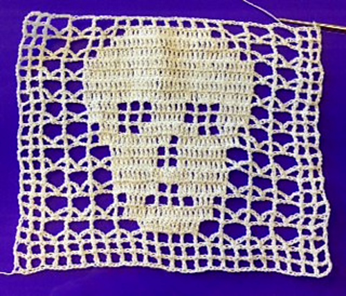 Ravelry: Filet Skull Doily pattern by Maria Merlino