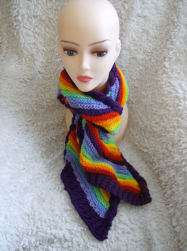 Ravelry: Rainbow Wraparound Scarf pattern by Abigail Orlando
