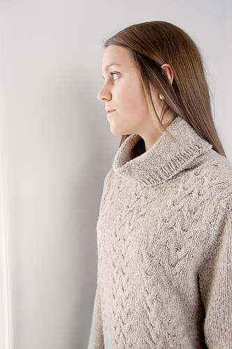 Ravelry: Cabled Cowl Neck Sweater pattern by Megan Goodacre