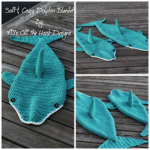 Ravelry: Soft & Cozy Dolphin Blanket pattern by MJ's Off The Hook Designs