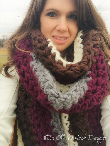 Ravelry: Bulky & Wavy Fringed Scarf pattern by MJ's Off The Hook Designs
