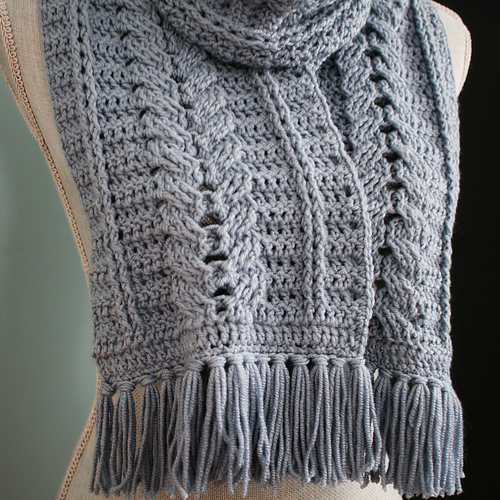Ravelry: Blissful Cabled Scarf pattern by MJ's Off The Hook Designs