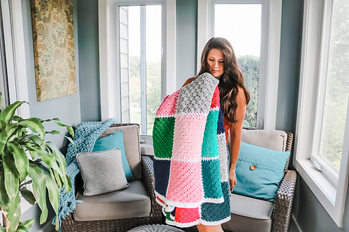 Ravelry: Modern Patchwork Throw pattern by MJ's Off The Hook Designs