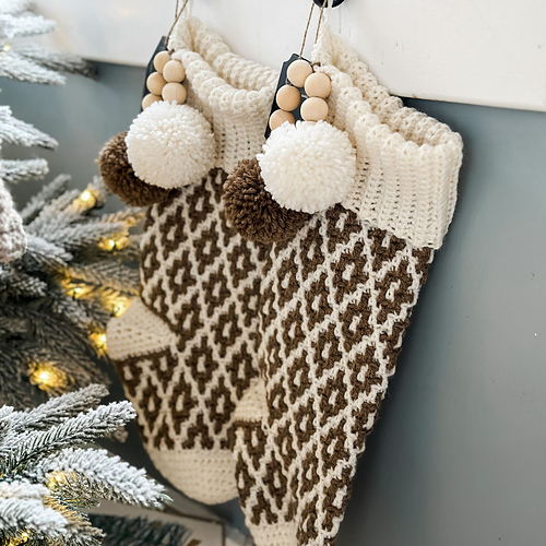 Ravelry: Merry Mosaic stocking pattern by MJ's Off The Hook Designs