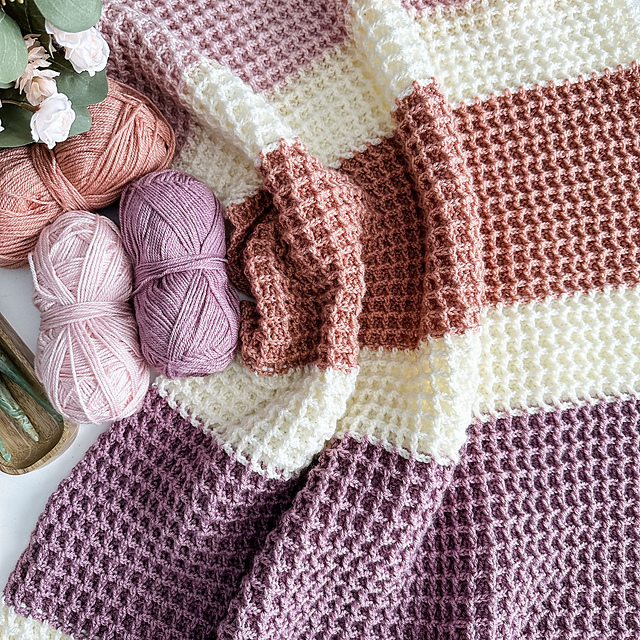 Ravelry: Waffle-icious Blanket pattern by MJ's Off The Hook Designs