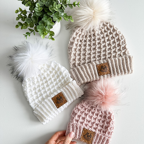 Ravelry: Waffle-icious Hat pattern by MJ's Off The Hook Designs