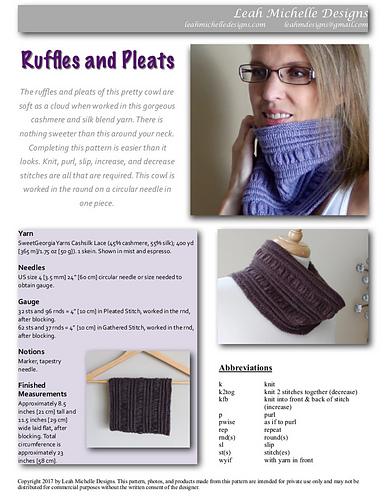 Ravelry: Ruffles and Pleats pattern by Michelle Krause