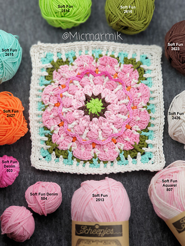 Ravelry: Early spring blossom square pattern by Maria Brygt