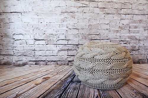 Ravelry: Cable Knit Footstool pattern by Erin Black