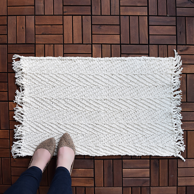 Ravelry: Welcome Home Herringbone Rug pattern by Erin Black