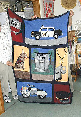 Ravelry: Commemorative Police Throw (Knit) pattern by Lion Brand Yarn